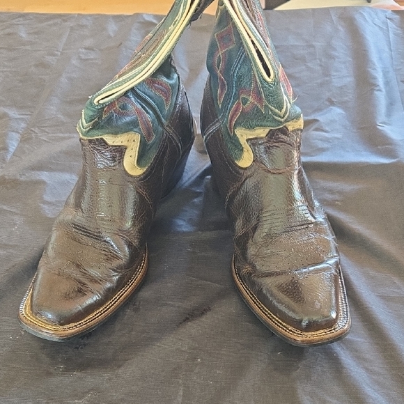 Tony Lama | Shoes | Tony Lama Multicolor Leather Cowboy Boots | Poshmark